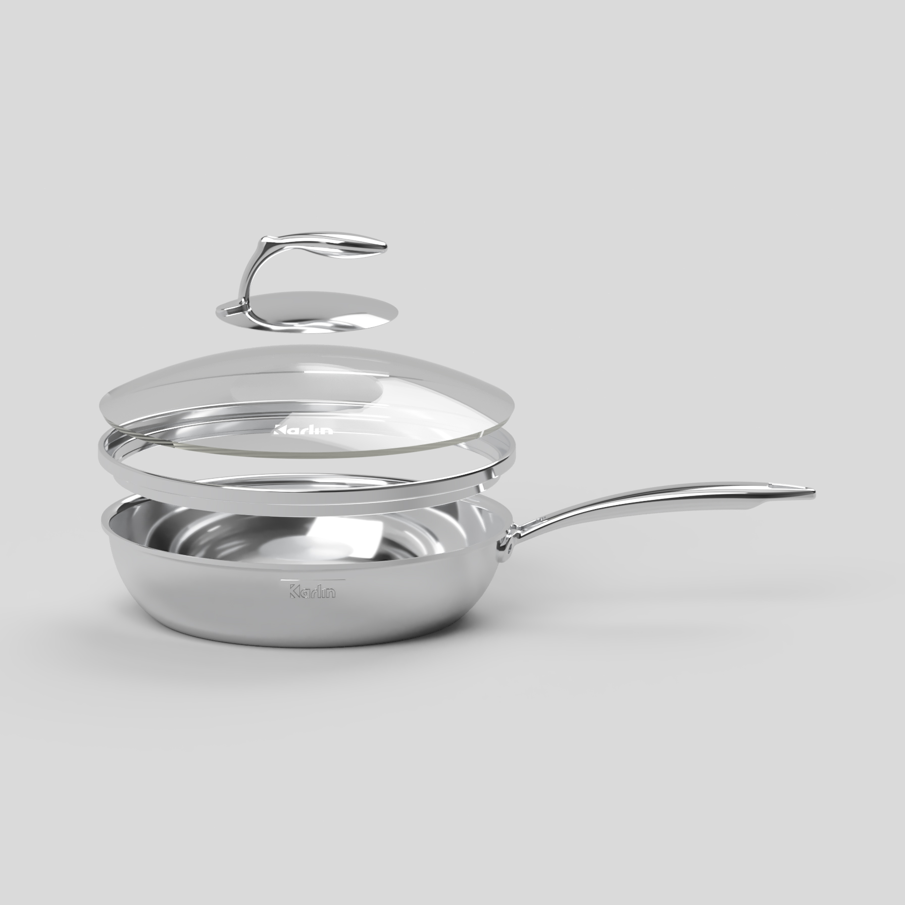Chảo Karlin Chống Dính Tự Nhiên – P26 – Đáy 5 Lớp – Sâu lòng 7 cm ...